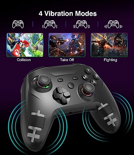 DOBE 𝙎𝙩𝙚𝙖𝙢 𝘾𝙤𝙣𝙩𝙧𝙤𝙡𝙡𝙚𝙧, Wireless Gaming Controller for Steam/Steam Deck/PC Windows/PS3, PC Gamepad with Adjustable Dual Vibration & Headphone Jack (Battery Required)