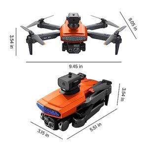 Drone With 4k Hd Fpv Camera,Quadcopter Folding Aerial Drone Wifi Remote Control Toy, Gift For Boys And Girls, With Altitude Hold Function Headless Mode Start Speed (Orange)