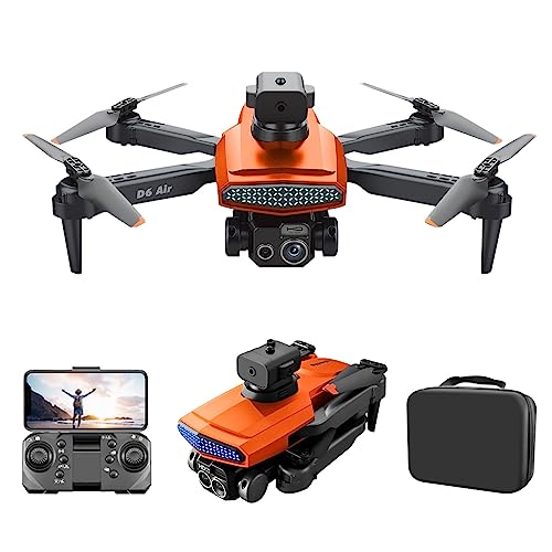 Drone With 4k Hd Fpv Camera,Quadcopter Folding Aerial Drone Wifi Remote Control Toy, Gift For Boys And Girls, With Altitude Hold Function Headless Mode Start Speed (Orange)