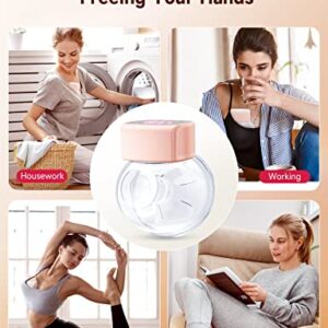 Electric Breast Pump, Hands Free Breast Pump for Breastfeeding Moms, Leak Proof Wearable Breast Pump, Breast Pump with 3 Modes, 9 Levels, Low Noise, Pain Free, USB C Charging