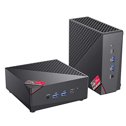 [Dual LAN] Mini PC, AMD Ryzen 5 5625U 16GB Dual Channel DDR4 512GB SSD, Mini Computers Windows 11 Pro, WiFi Bluetooth 4K Triple Display Mini Desktop Computers Gaming PC