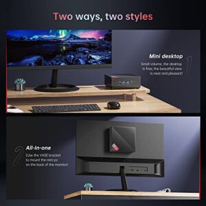 [Dual LAN] Mini PC, AMD Ryzen 5 5625U 16GB Dual Channel DDR4 512GB SSD, Mini Computers Windows 11 Pro, WiFi Bluetooth 4K Triple Display Mini Desktop Computers Gaming PC