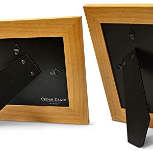 CEDAR CRATE MARKET 1st Wedding Anniversary Picture Frame - 1 Year Anniversary, 1 Year of Marriage, Engraved Wood Photo Frame Fits a 5x7 Horizontal Landscape, Tabletop or Hanging Wedding Frame