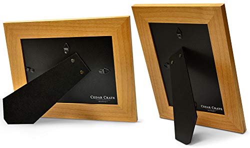 CEDAR CRATE MARKET 1st Wedding Anniversary Picture Frame - 1 Year Anniversary, 1 Year of Marriage, Engraved Wood Photo Frame Fits a 5x7 Horizontal Landscape, Tabletop or Hanging Wedding Frame