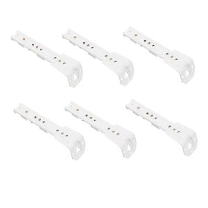 vosarea 6pcs curtain fixing accessories ceiling track ceiling mount metal brackets metal stand metal shower curtain hooks curtain rods holders shower curtain holders curtain fixing tools