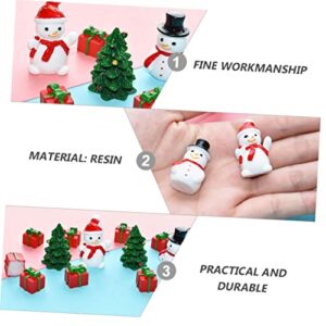 Abaodam 60 Pcs Mini Snowman DIY Snow Globes Embellishments for Crafting Cake Decor Miniatures for Crafts Tiny Ornaments Christmas Mini Snowman Figures Birthday Party Supplies Charm