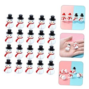 Abaodam 60 Pcs Mini Snowman DIY Snow Globes Embellishments for Crafting Cake Decor Miniatures for Crafts Tiny Ornaments Christmas Mini Snowman Figures Birthday Party Supplies Charm