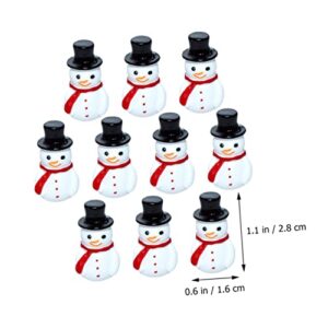 Abaodam 60 Pcs Mini Snowman DIY Snow Globes Embellishments for Crafting Cake Decor Miniatures for Crafts Tiny Ornaments Christmas Mini Snowman Figures Birthday Party Supplies Charm