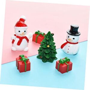 Abaodam 60 Pcs Mini Snowman DIY Snow Globes Embellishments for Crafting Cake Decor Miniatures for Crafts Tiny Ornaments Christmas Mini Snowman Figures Birthday Party Supplies Charm