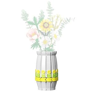 Vase for Lego Flower Bouquet 10280, Flower Vase Building Kit, Vase Container Building Blocks Model for Display Bouquet Arrangement Home Decoration, Vase Only