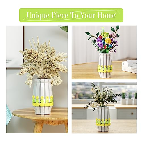 Vase for Lego Flower Bouquet 10280, Flower Vase Building Kit, Vase Container Building Blocks Model for Display Bouquet Arrangement Home Decoration, Vase Only