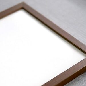 24x20 Frame Brown Solid Wood Picture Frame Width 0.75 Inches | Interior Frame Depth 0.5 Inches | Mogano Traditional Photo Frame Complete with UV Acrylic, Foam Board Backing & Hanging Hardware