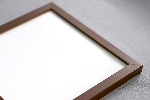 26x38 Frame Brown Solid Wood Picture Frame Width 0.75 Inches | Interior Frame Depth 0.5 Inches | Mogano Traditional Photo Frame Complete with UV Acrylic, Foam Board Backing & Hanging Hardware