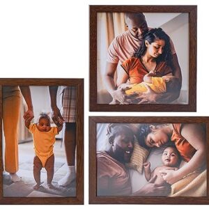 26x38 Frame Brown Solid Wood Picture Frame Width 0.75 Inches | Interior Frame Depth 0.5 Inches | Mogano Traditional Photo Frame Complete with UV Acrylic, Foam Board Backing & Hanging Hardware