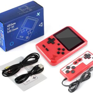 Handheld Game Console, Portable Retro Video Game Console with 400 Classical FC Games, 3.0-Inches LCD Screen, 1020mAh Rechargeable Battery, Retro Game Console Support for Connecting TV and Two Players