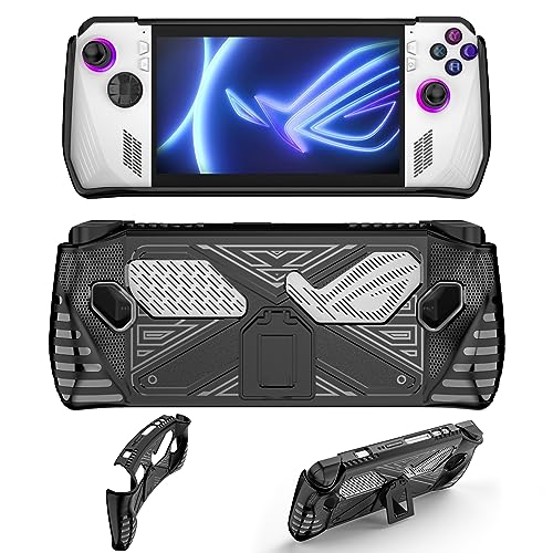 TERPINK Protective Case Compatible with ASUS ROG Ally Handheld 7 inch 2023, Precise Cuts TPU Case with Foldable Stand, Shock Resistant Case Protect from Drops, Impacts and Scratches