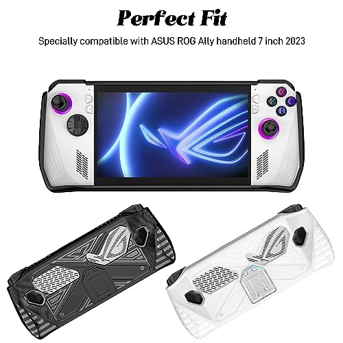 TERPINK Protective Case Compatible with ASUS ROG Ally Handheld 7 inch 2023, Precise Cuts TPU Case with Foldable Stand, Shock Resistant Case Protect from Drops, Impacts and Scratches