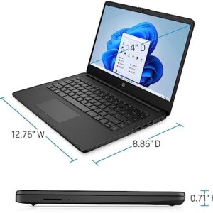 HP Laptop, Newest 14" Ultral Light Laptop for Students and Business, Intel Celeron N4120, 8GB RAM, 192GB Storage(64GB eMMC+128GB Micro SD), WiFi, Bluetooth, HDMI, Webcam, USB-A&C, Win11 S-Jet Black