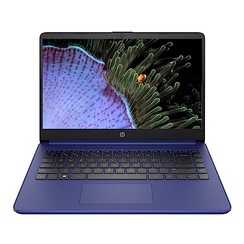 HP Laptop, Newest 14" Ultral Light Laptop for Students and Business, Intel Celeron N4120, 4GB RAM, 64GB eMMC, WiFi, Bluetooth, HDMI, Webcam, USB Type-A&C, Win 11 S, GM Accessory-Indigo Blue