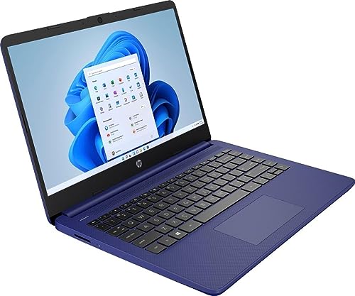 HP Laptop, Newest 14" Ultral Light Laptop for Students and Business, Intel Celeron N4120, 4GB RAM, 64GB eMMC, WiFi, Bluetooth, HDMI, Webcam, USB Type-A&C, Win 11 S, GM Accessory-Indigo Blue