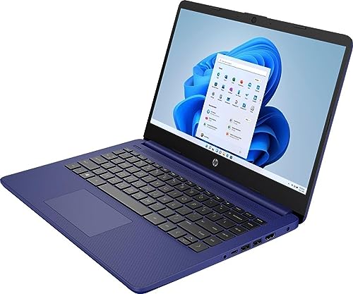 HP Laptop, Newest 14" Ultral Light Laptop for Students and Business, Intel Celeron N4120, 4GB RAM, 64GB eMMC, WiFi, Bluetooth, HDMI, Webcam, USB Type-A&C, Win 11 S, GM Accessory-Indigo Blue