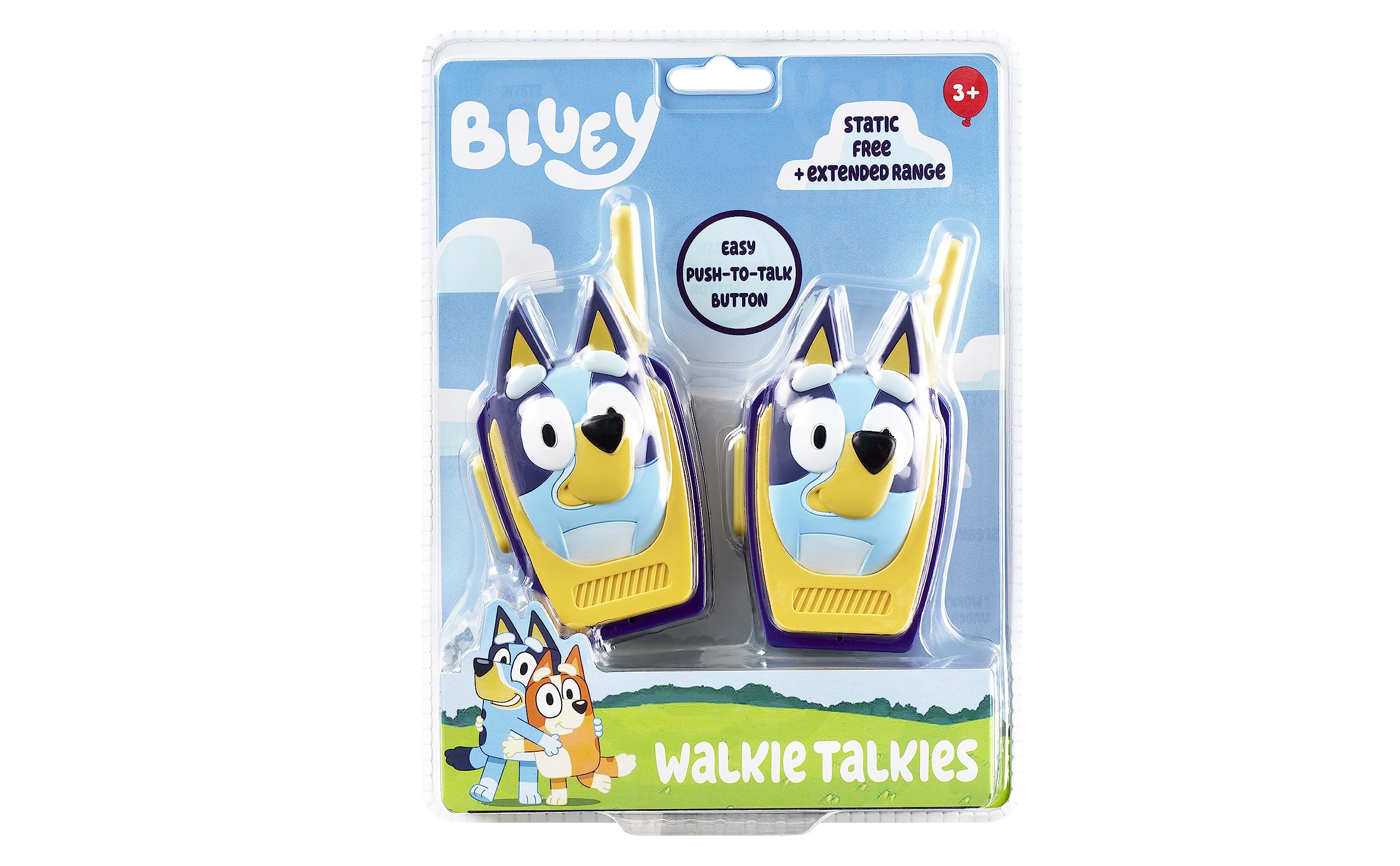 ekids Bluey Toy Walkie Talkies for Kids, Indoor and Outdoor Toys for Kids and Fans of Bluey Toys for Boys and Girls