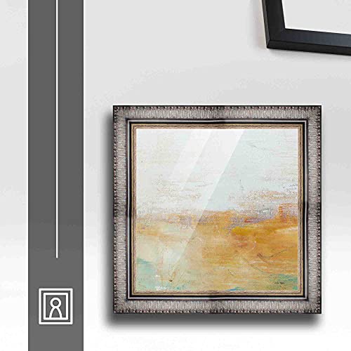 10x10 Frame Black Feather Payton Ornate Solid Wood Picture Frame Width 1.75 Inches | Interior Frame Depth 0.5 Inches | Payton Ornate Photo Frame Complete with UV Acrylic, Foam Board Backing & Hanging