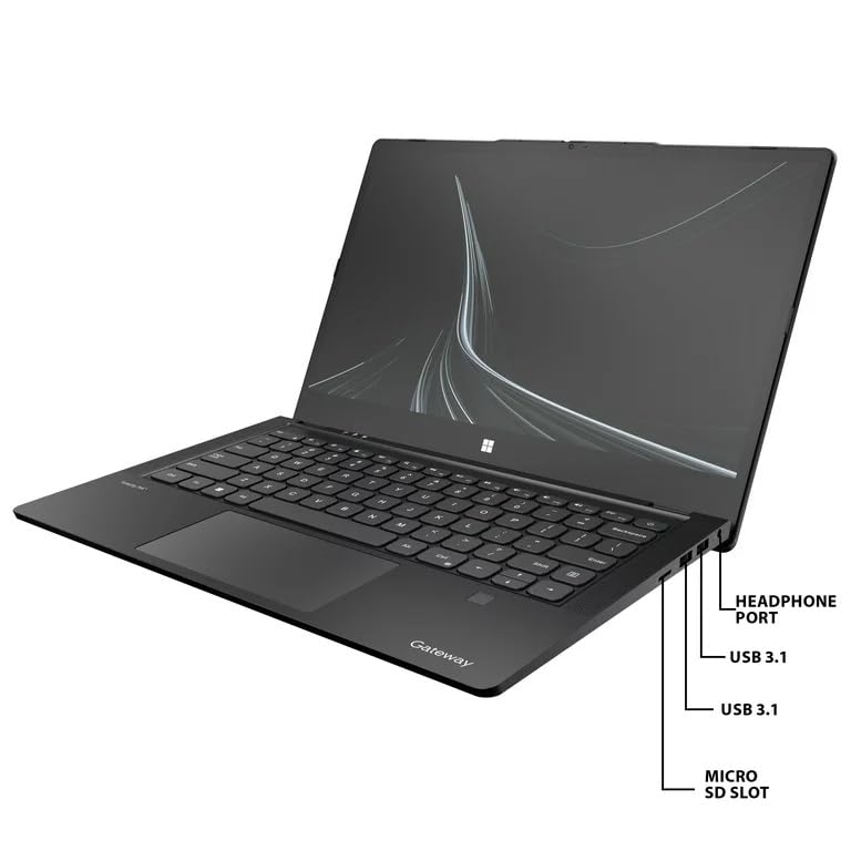 Gateway Touchscreen 14.1" FHD Laptop in Metallic Black Intel Core i7-1255U 10-Core up to 4.7 Processor 8GB DDR4 RAM 512GB SSD HDMI Wi-Fi Win 11 iSlik Pen (GW714 - Renewed)