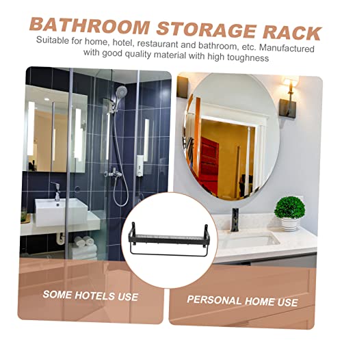 Cabilock 1 Set Nail Free Rack Shelves for Storage Wall Mounted Storage Hangers Wall Mounted Clothing Rack Bathroom Wall Shelf Bathroom Storage Organizer Bath Towel Holder Nail-Free Rack