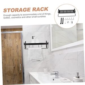 Cabilock 1 Set Nail Free Rack Shelves for Storage Wall Mounted Storage Hangers Wall Mounted Clothing Rack Bathroom Wall Shelf Bathroom Storage Organizer Bath Towel Holder Nail-Free Rack