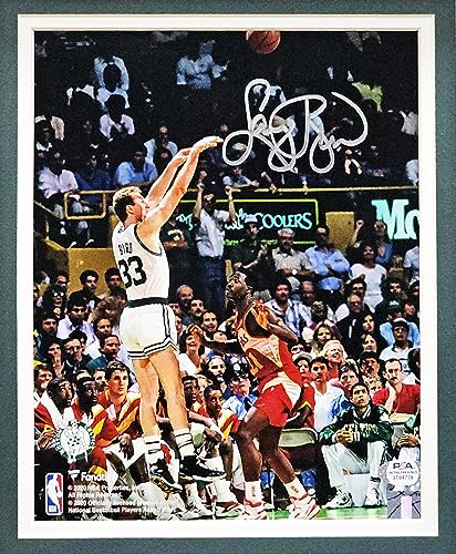 Larry Bird Autographed Framed 8x10 Photo Celtics PSA/DNA Stock #218619