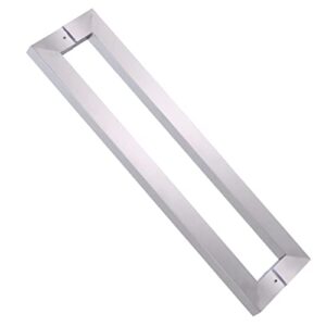 sucheta 304 stainless steel back to back door handle,rectangle square bar flat shape modern entrance modern door handle pull shower glass sliding barn door interior exterior modern door handle (size