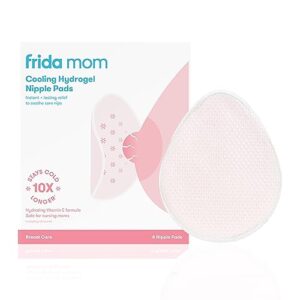 frida mom cooling hydrogel nipple pads - soothing nursing pads, made for sore nipples, breastfeeding essentials for mom, 8 count