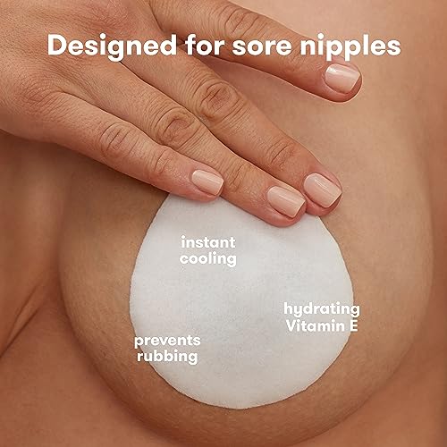 Frida Mom Cooling Hydrogel Nipple Pads - Soothing Nursing Pads, Made for Sore Nipples, Breastfeeding Essentials for Mom, 8 Count