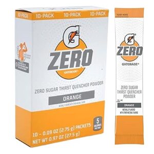 Gatorade G ZERO Orange Sports Drink Mix - Pack of 3 (30 packets in total)