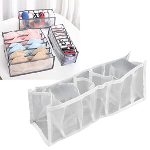 jerss Underwear Storage Box Grid Drawer Material Bra Socks for Organizing Bag Nylon Drawer Organizers (7 Grids)