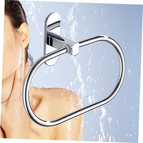 Towel Rack 2pcs Towel Hanger Wall Mounted Towel Holder Towel Rack No Punching Towel Ring Tower Hanger Towel Hanging Towel Bar Single Towel Shelf Towel Bar