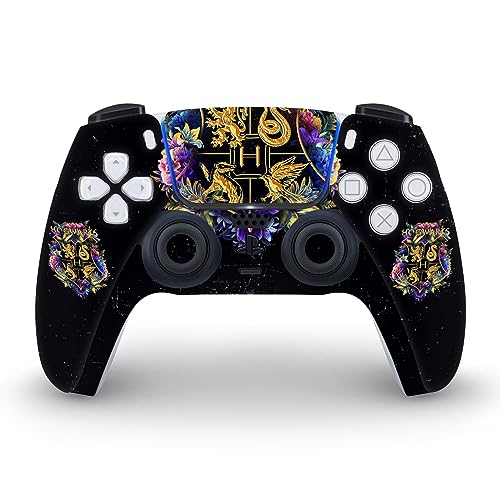 Head Case Designs Officially Licensed Harry Potter Hogwarts Crest Graphics Vinyl Faceplate Sticker Gaming Skin Decal Compatible with Sony Playstation 5 PS5 Disc Edition Console & DualSense Controller