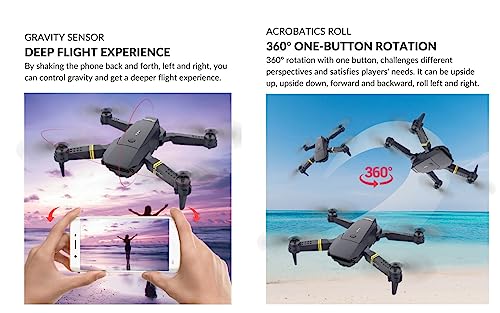 Raptor 8K Drone - Mini Drone with 4K HD Video Camera - Professional Drone for Beginners Kids and Adults - Foldable Quadcopter, Panoramic Mode 120º, Slow Motion Mode, 360º Rotation