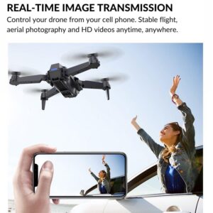 Raptor 8K Drone - Mini Drone with 4K HD Video Camera - Professional Drone for Beginners Kids and Adults - Foldable Quadcopter, Panoramic Mode 120º, Slow Motion Mode, 360º Rotation