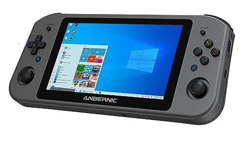 WIN600 Handheld PC Game Console 5.94 Inch IPS Touch Screen Preset Windows10 Home Edition System 256GB M.2 SSD (Black)