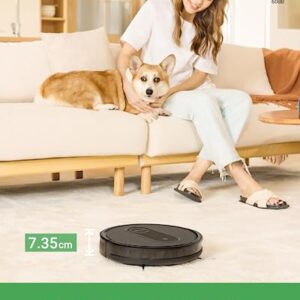 Vactidy Nimble T7 Robot Vacuum and Mop Combo, WiFi/App/Alexa/Siri Control, Robotic Vacuum Cleaner with Schedule, 2 in 1 Watertank & Dustbin, Self-Charging, Slim, Ideal for Hard Floor, Pet Hair, Carpet