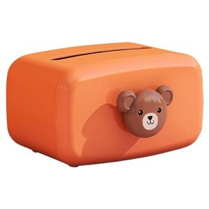 paper towel holder tissue box cover cute rectangle napkin holder cartoon bear wipes dispenser for home bathroom kitchen office table wall paper towel dispenser