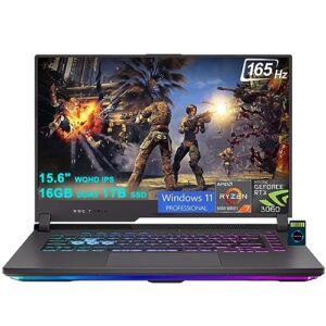 asus rog strix g15 gaming laptop | 15.6" wqhd 165hz 100% dci-p3 | amd 8-core ryzen 7 6800h (>i7-11370h) | 16gb ddr5 1tb ssd | geforce rtx 3060 6gb graphics | usb-c backlit win11pro + 32gb microsd card