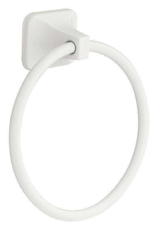 KJNS White Towel Ring 5-13/16 Dia. x 5.91 L in. Bathroom Decor Wall Decor Bathroom Organizer Bathroom Accessories Bathroom Storage Paper Towel Holder Towel Rack Towel Racks for Bathroom Bathroom