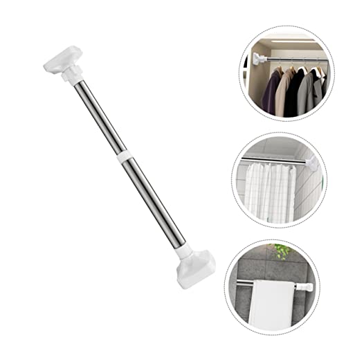 Zerodeko 1pc Hole-free Telescopic Rod Adjustable Curtain Rod Tension Shower Curtain Rod Cabinet Curtain Adjustable Cupboard Bars Towel Storage Bar Spring Rods for Curtains Multifunction Abs