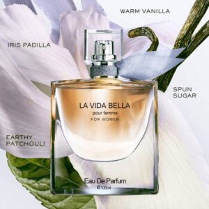 A CENTER La Vida Bella Perfume for Women Long Lasting Fragrance Eau de Parfum Floral & Sweet Women's Perfume​ Daily Used 3.4 Fluid Ounce