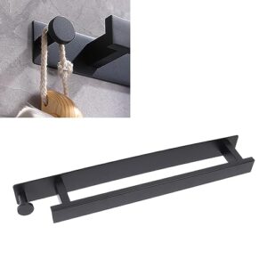 Mothinessto Bath Towel Storage Rack Durable Seamless Black Sturdy Towel Holder for Bathroom