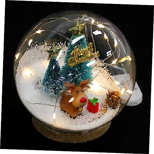 ORFOFE Christmas Clear Ball 1pc Decorative Lights Christmas Ornaments Glow Decorations Music Decor Light up Snow Globe LED Christmas Glass Ball Bedside Decorative Light Desktop Lamp