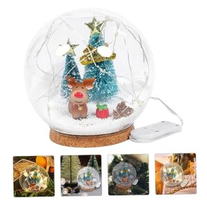 ORFOFE Christmas Clear Ball 1pc Decorative Lights Christmas Ornaments Glow Decorations Music Decor Light up Snow Globe LED Christmas Glass Ball Bedside Decorative Light Desktop Lamp